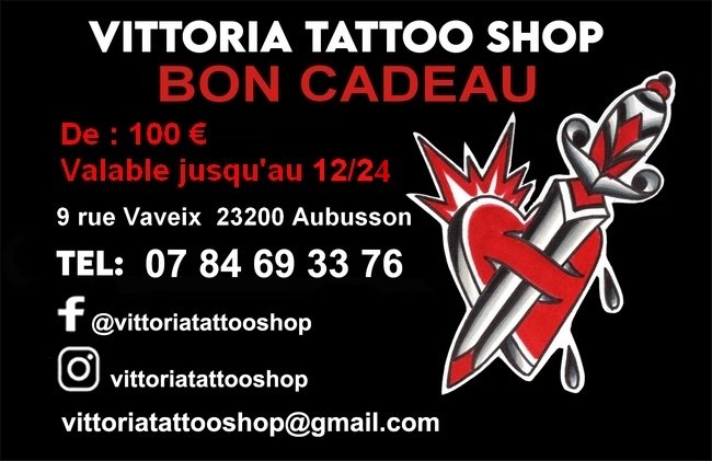 Bon Tattoo de 100€ - vittoriatattoo